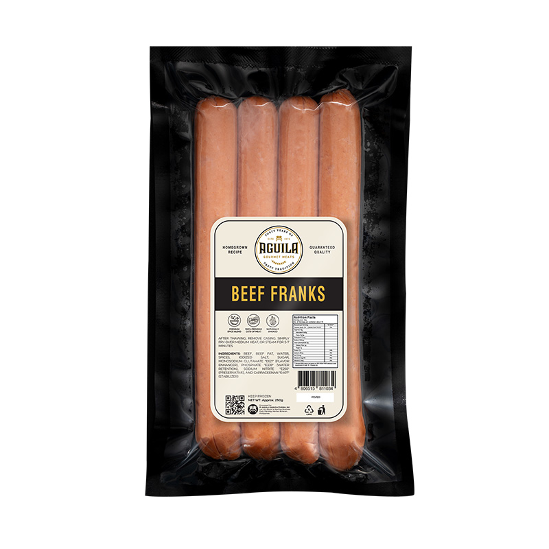 Beef Franks (250g) - PL Aguila Manufacturing Inc.